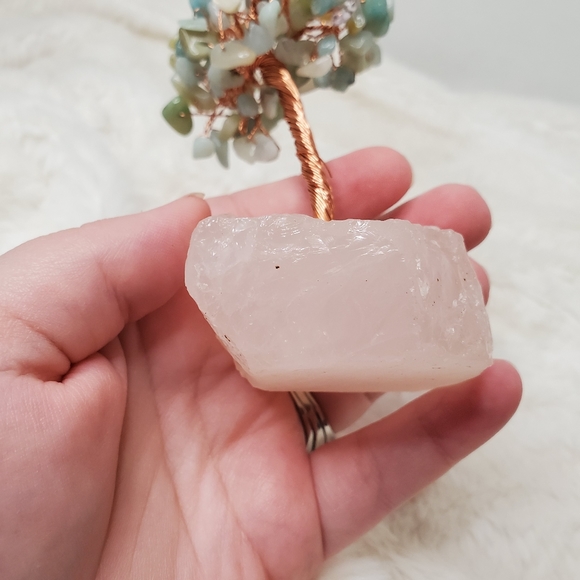 Accents | Amazonite Crystal Tree With Rose Quartz Base | Poshmark